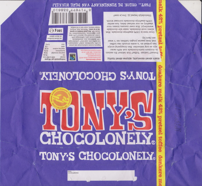 Dutch chocolate wrappers Tony´s Chocolonely