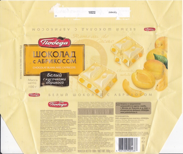 Russian chocolate wrappers Pobeda